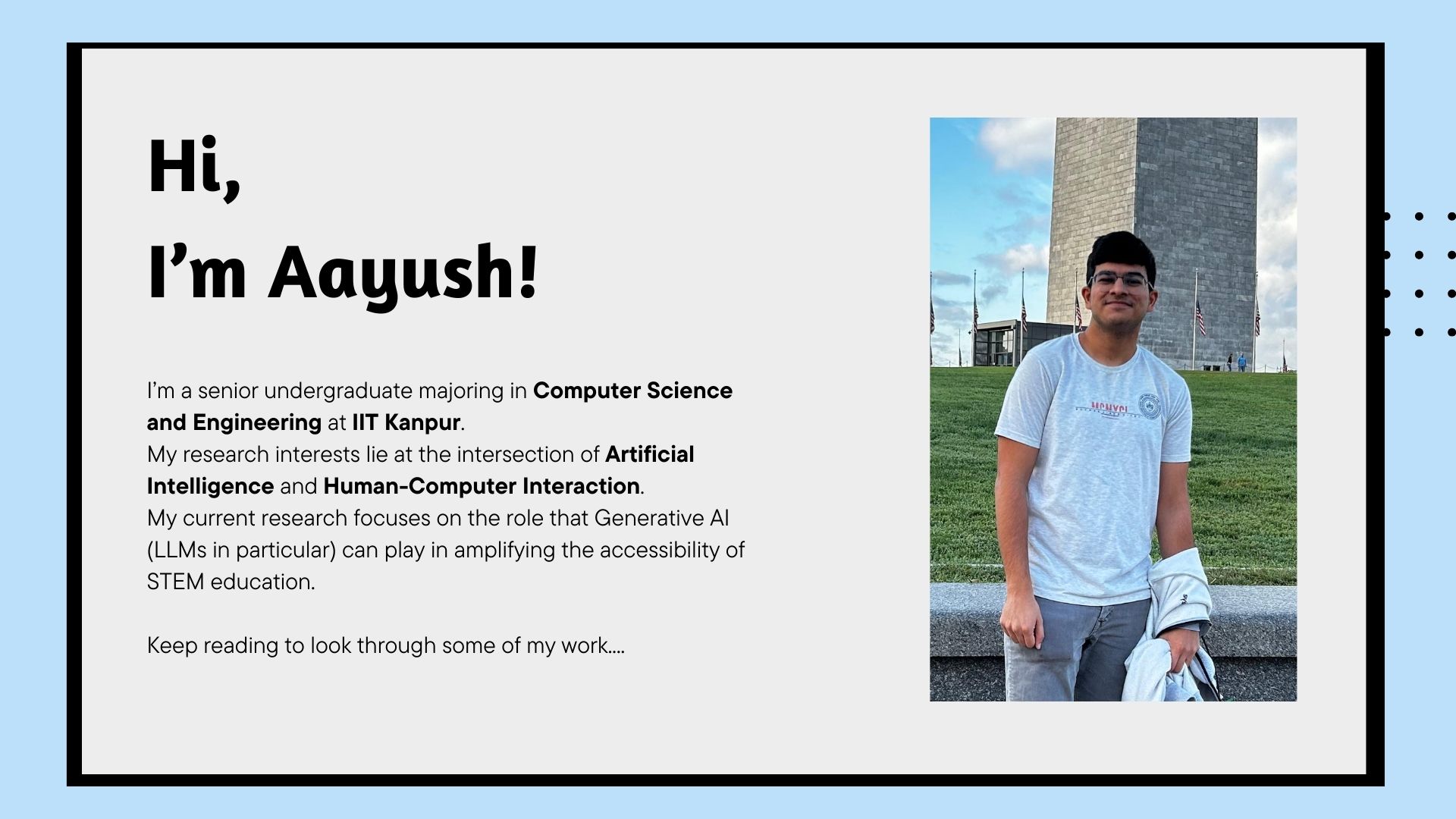 Aayush Kumar's Website